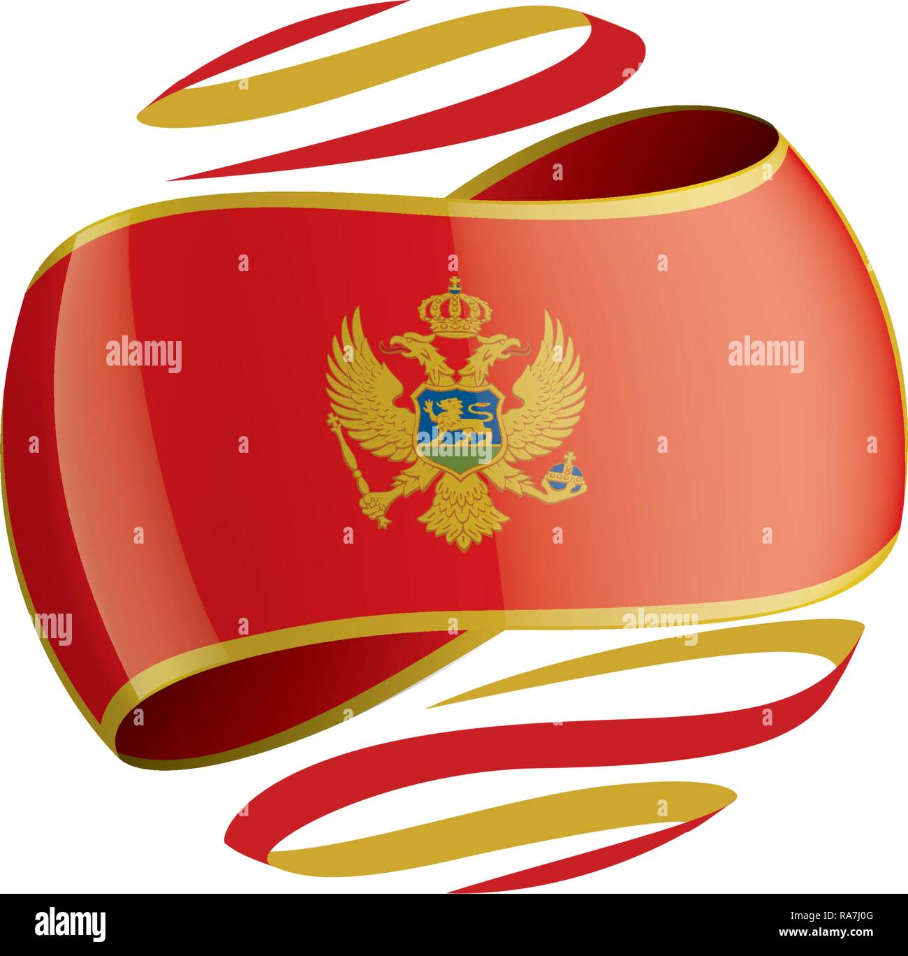 montenegro flag, vector illustration on a white background Stock Vector ...