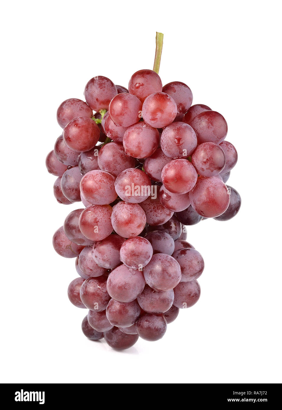 red grapes on white background Stock Photo - Alamy