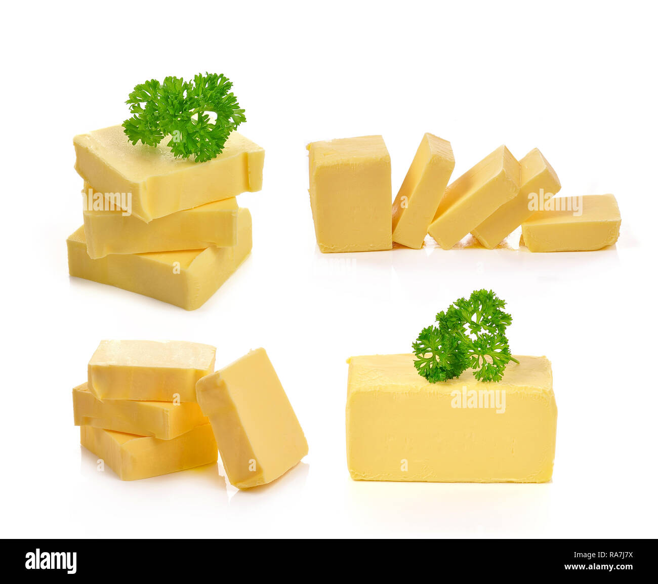 butter on white background Stock Photo - Alamy