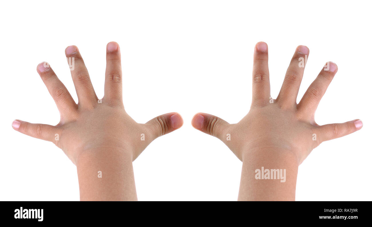 child hand on white background Stock Photo - Alamy
