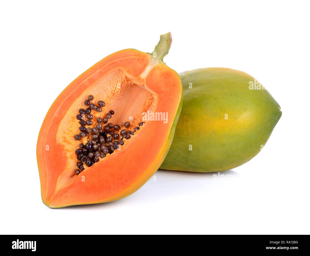 Papaya isolated on white backgroound Stock Photo - Alamy