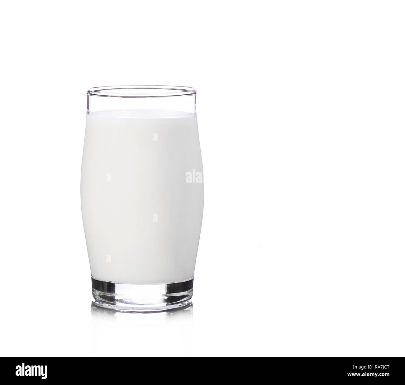 pill and glass of milk isolated on white background Stock Photo - Alamy