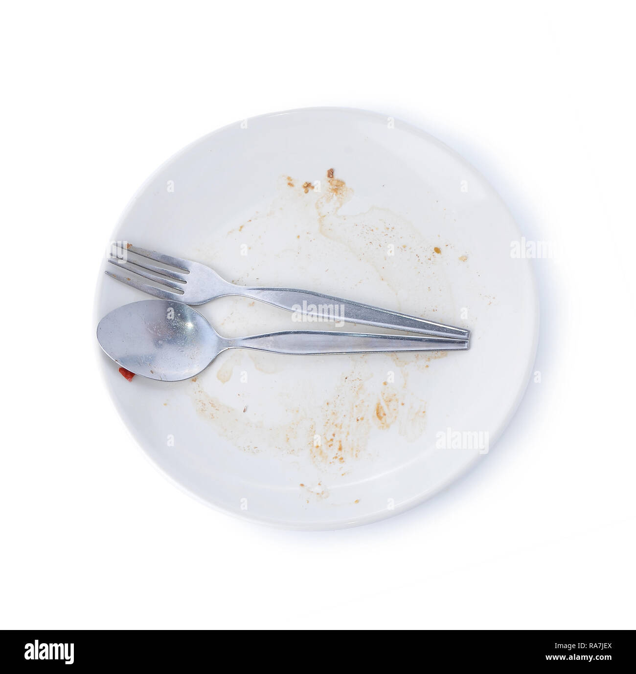 Dirty dishes at restaurant Cut Out Stock Images & Pictures - Alamy