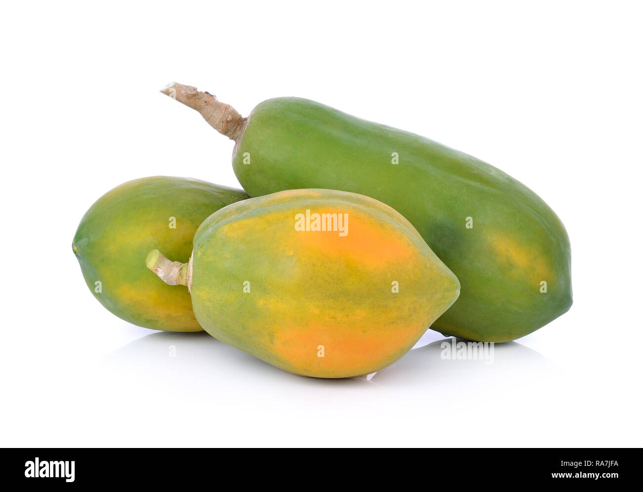 Papaya isolated on white backgroound Stock Photo - Alamy