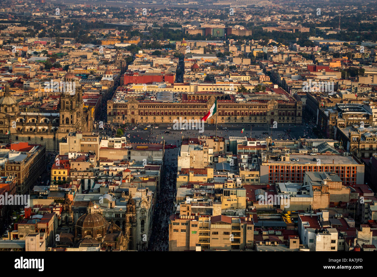 A view of the Zocalo in Mexico City, Mexico Stock Photo - Alamy