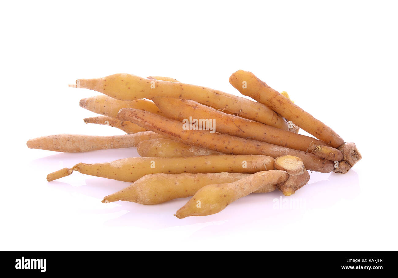 Fingerroot, Kaempfer, Boesenbergia on white background Stock Photo - Alamy