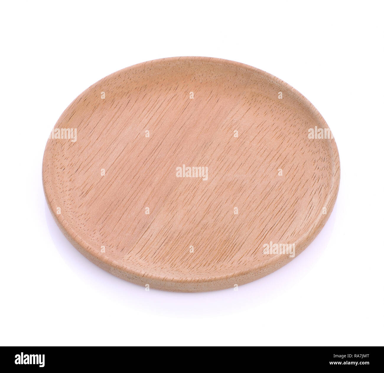wood plate isolated on white background Stock Photo - Alamy