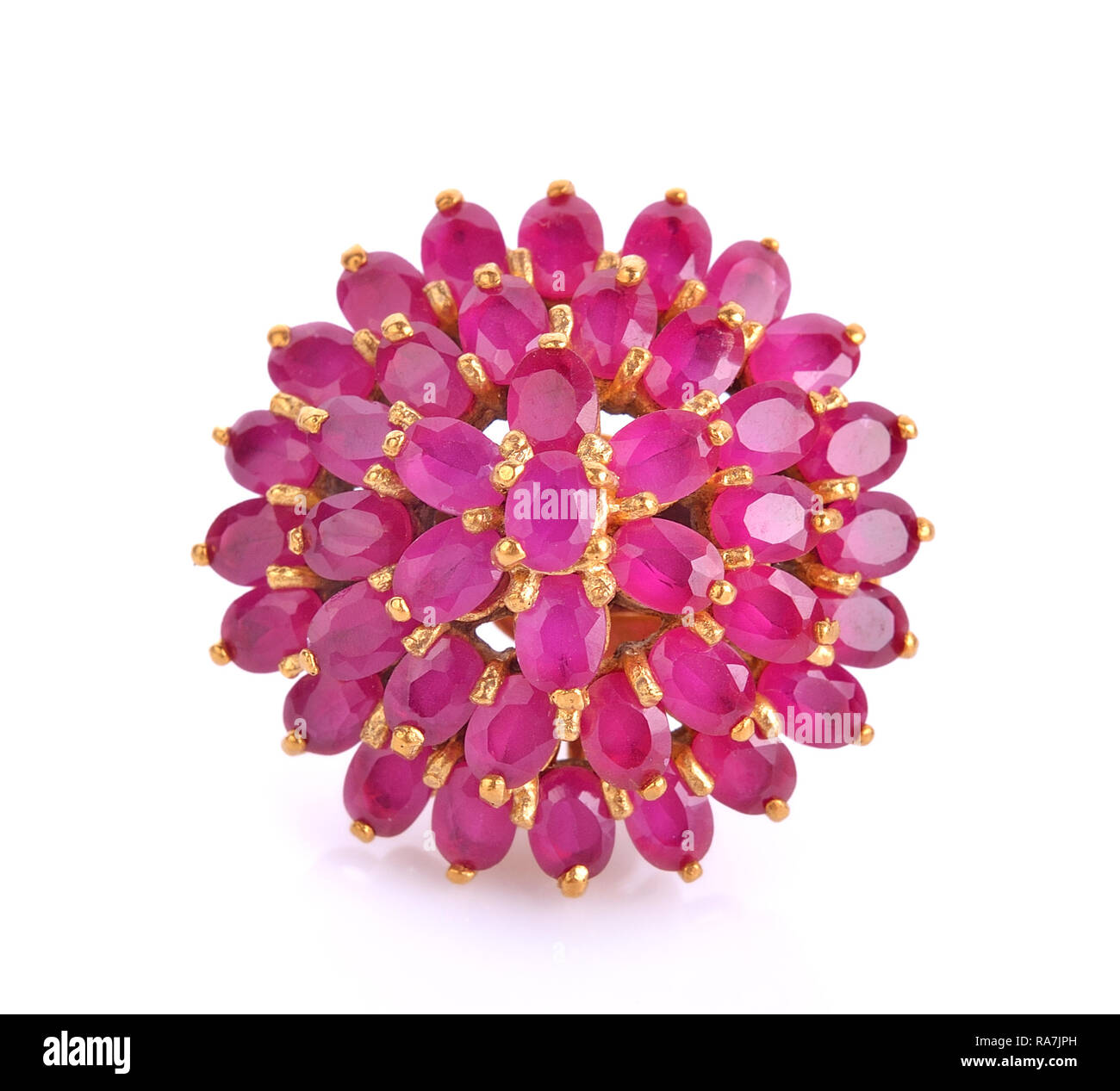 Ruby ring isolated on white background Stock Photo - Alamy