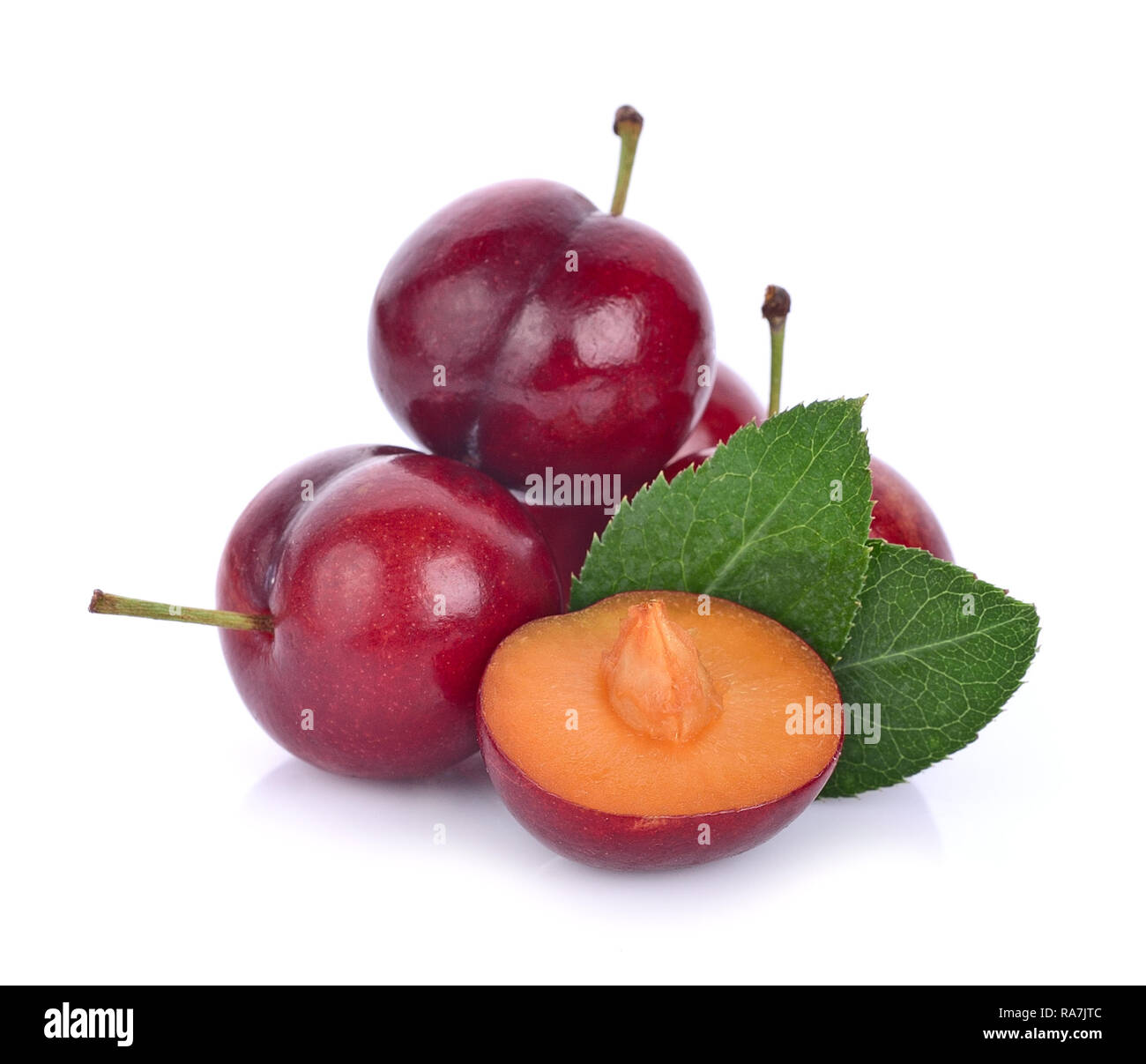 plum isolated on white background Stock Photo - Alamy