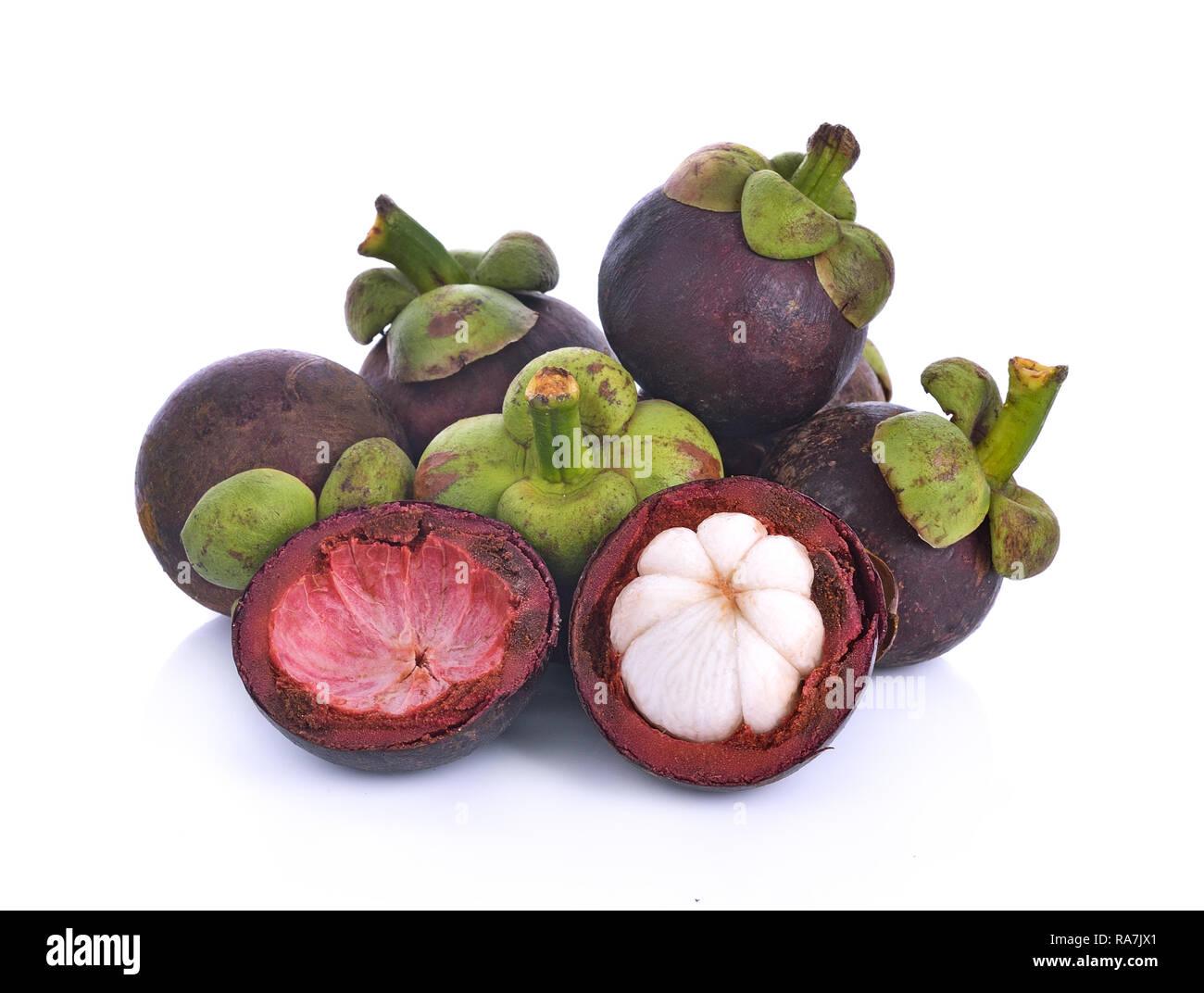 mangosteen isolated on white background Stock Photo - Alamy