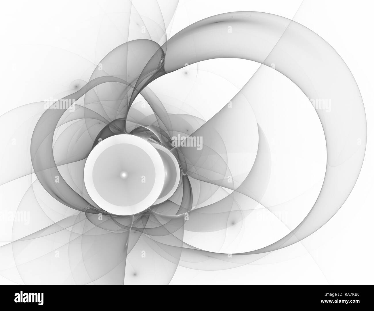 Tech fractal background - wave and curves. Abstract computer-generated ...