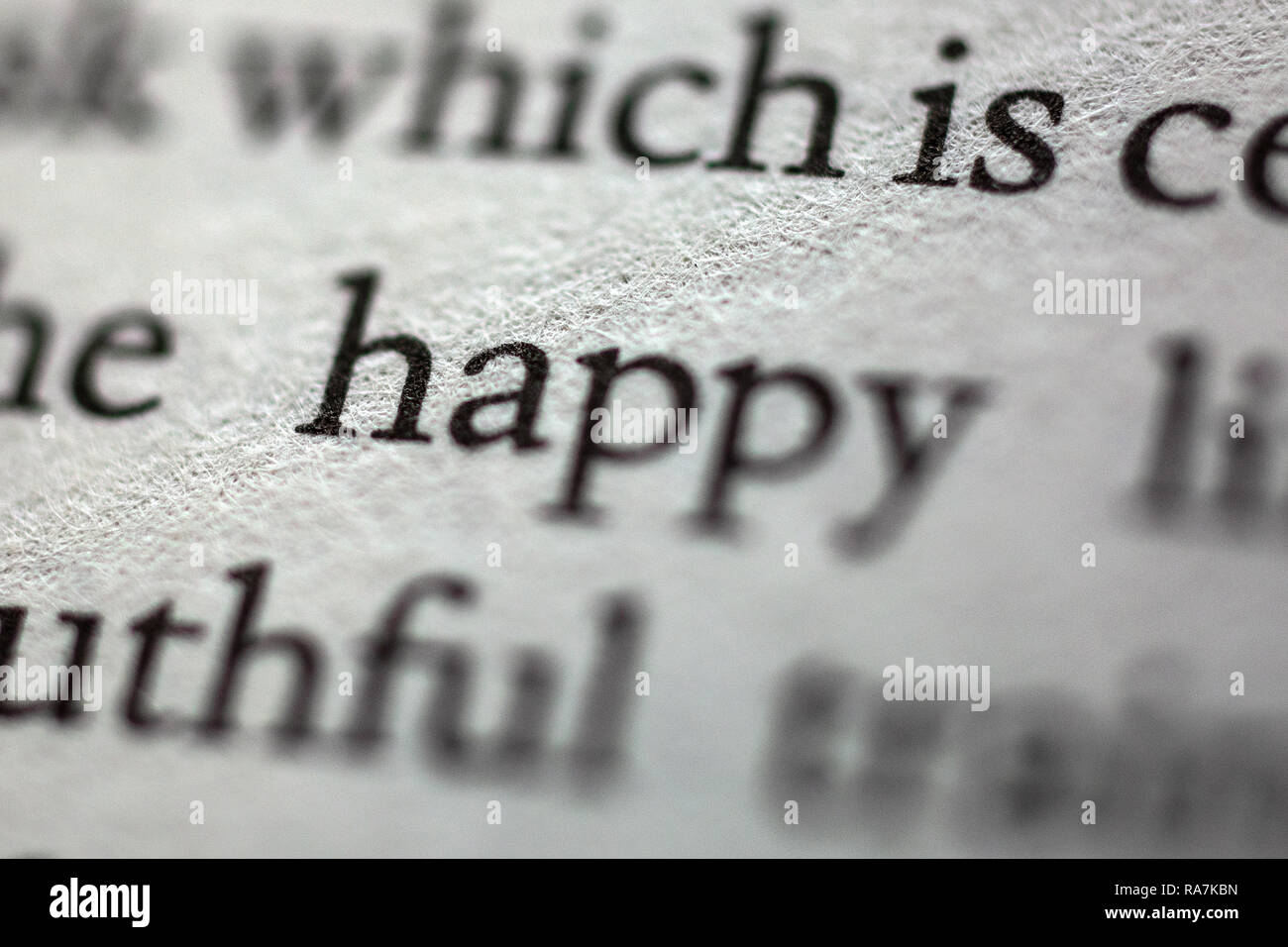 the word Happy Stock Photo - Alamy