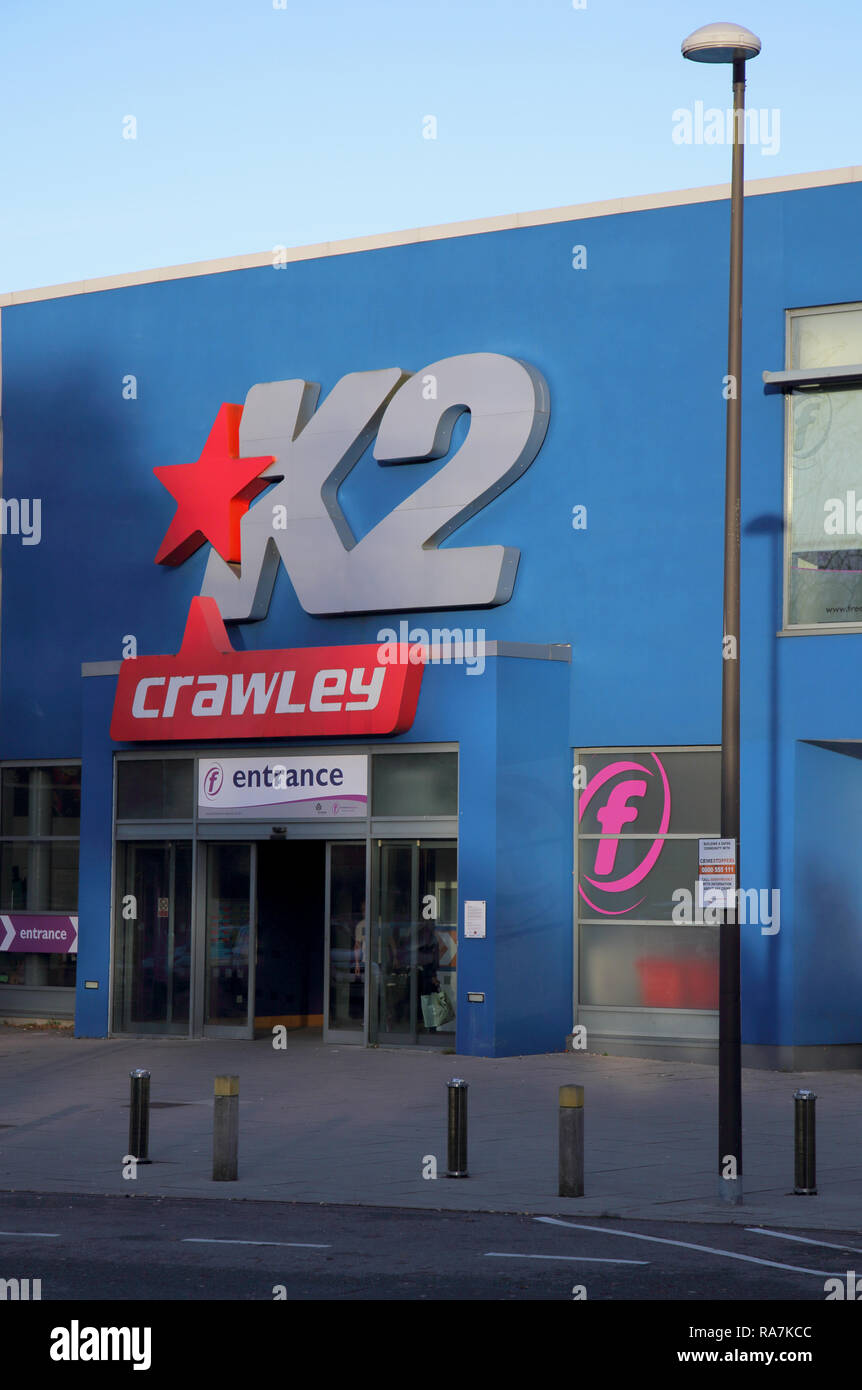 entrance to the K2 sports center in crawley west sussex Stock Photo - Alamy