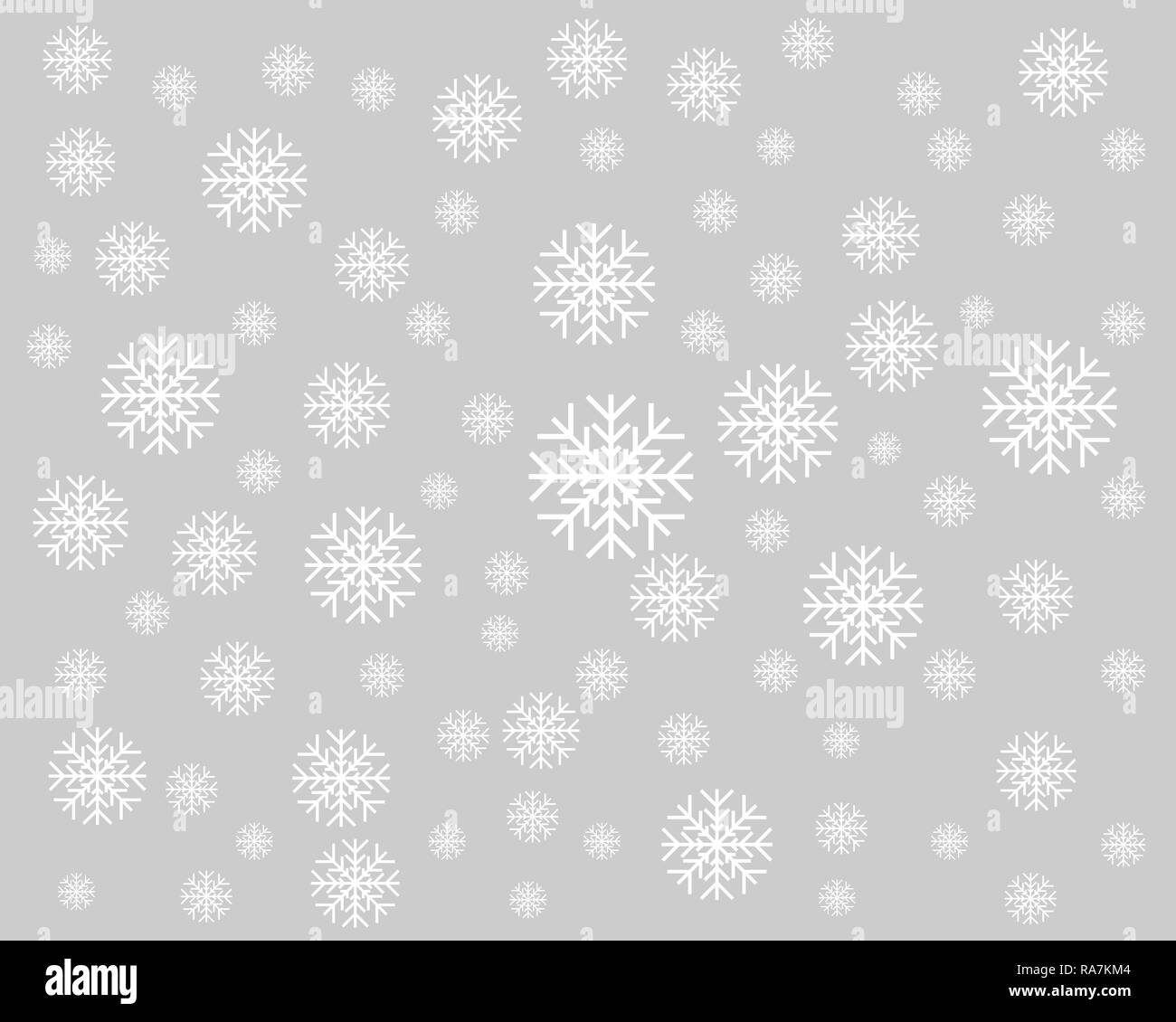 Gray background with snowflakes Stock Photo - Alamy