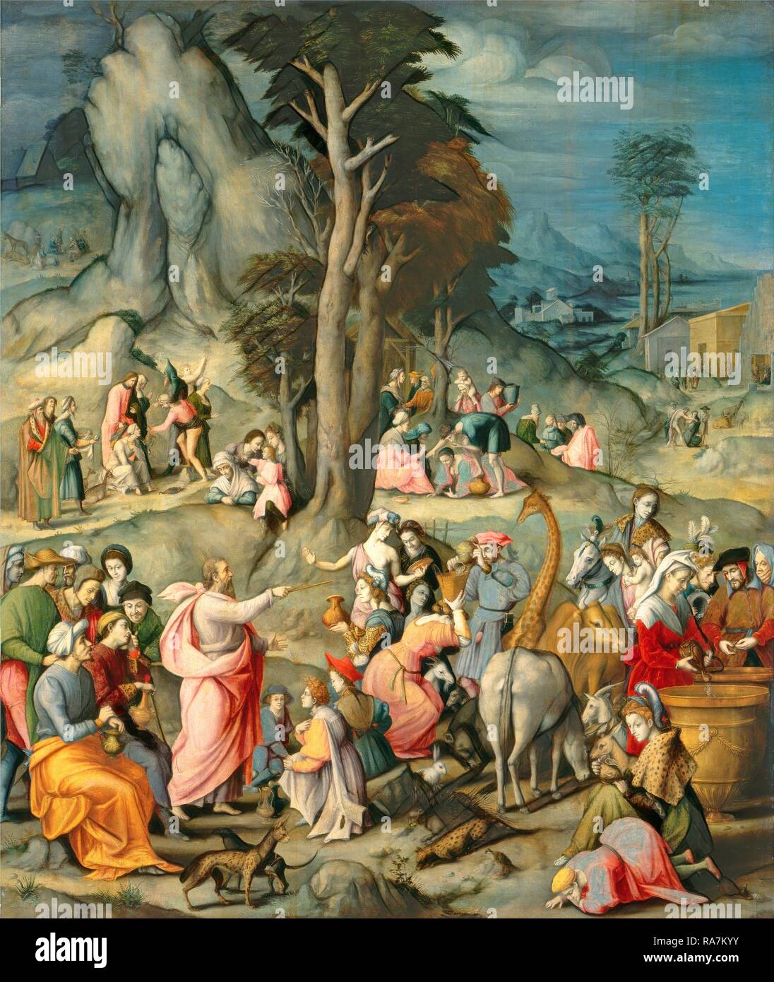 Bacchiacca, The Gathering of Manna, Italian, 1494-1557, 1540-1555, oil ...
