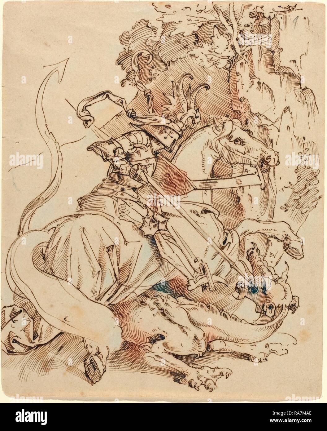 Moritz von Schwind, Austrian (1804-1871), Saint George and the Dragon ...