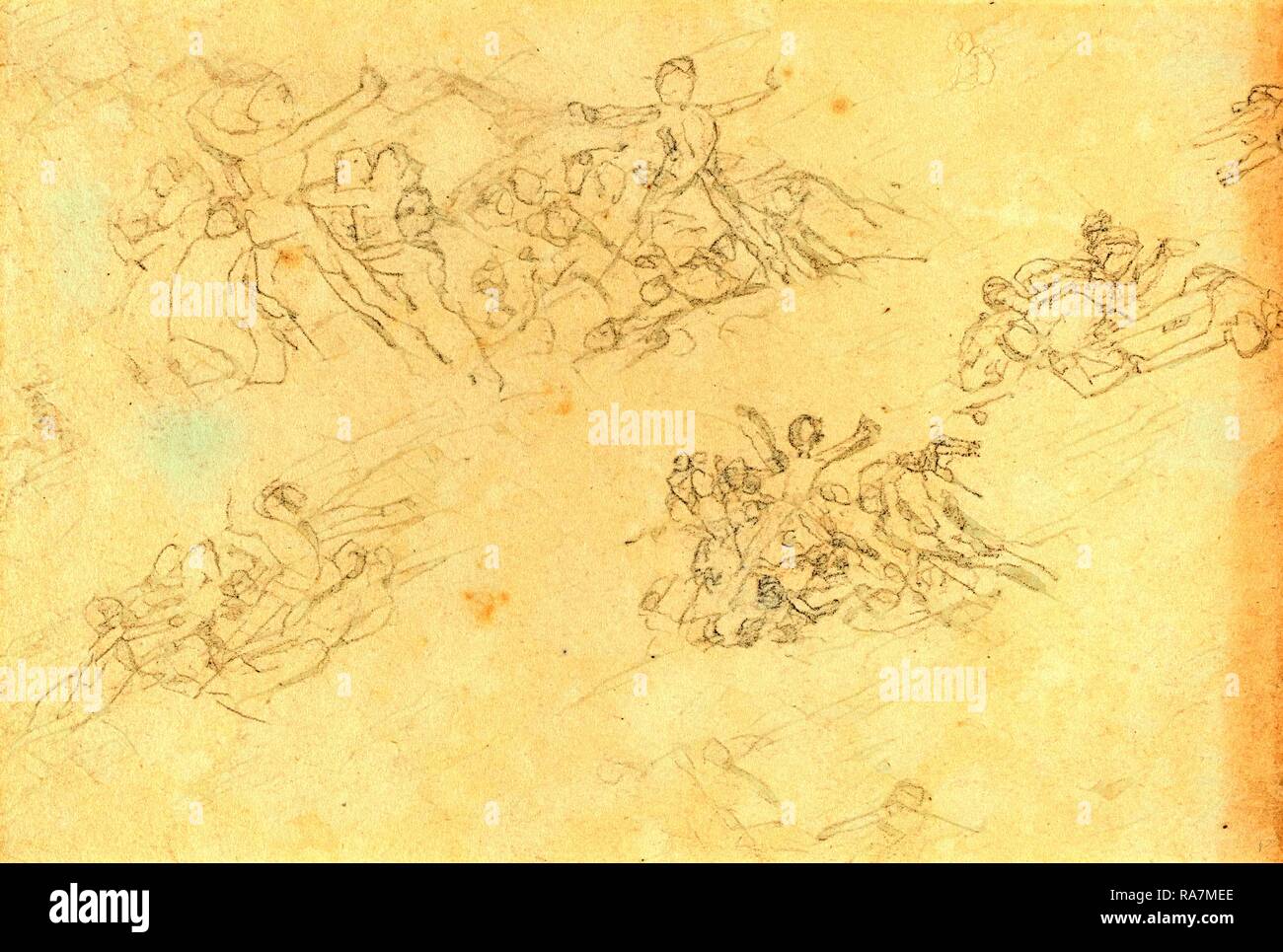 John Flaxman, British (1755-1826), Sheet of Studies, graphite ...