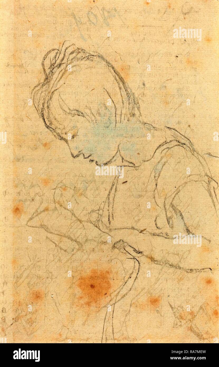 John Flaxman, British (1755-1826), Woman in Profile, graphite ...
