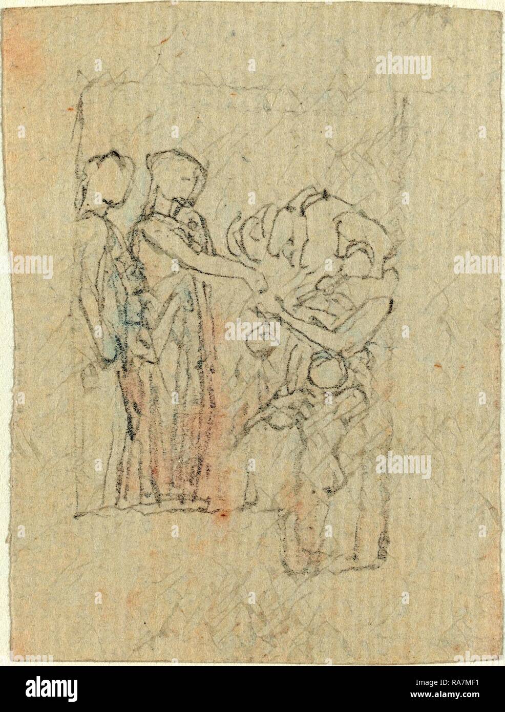 John Flaxman, British (1755-1826), Group of Figures, graphite ...