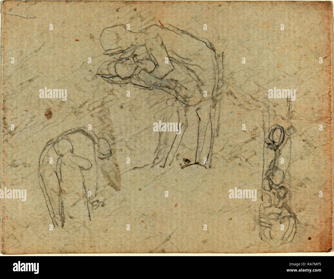 John Flaxman, British (1755-1826), Three Groups of Figures, graphite ...