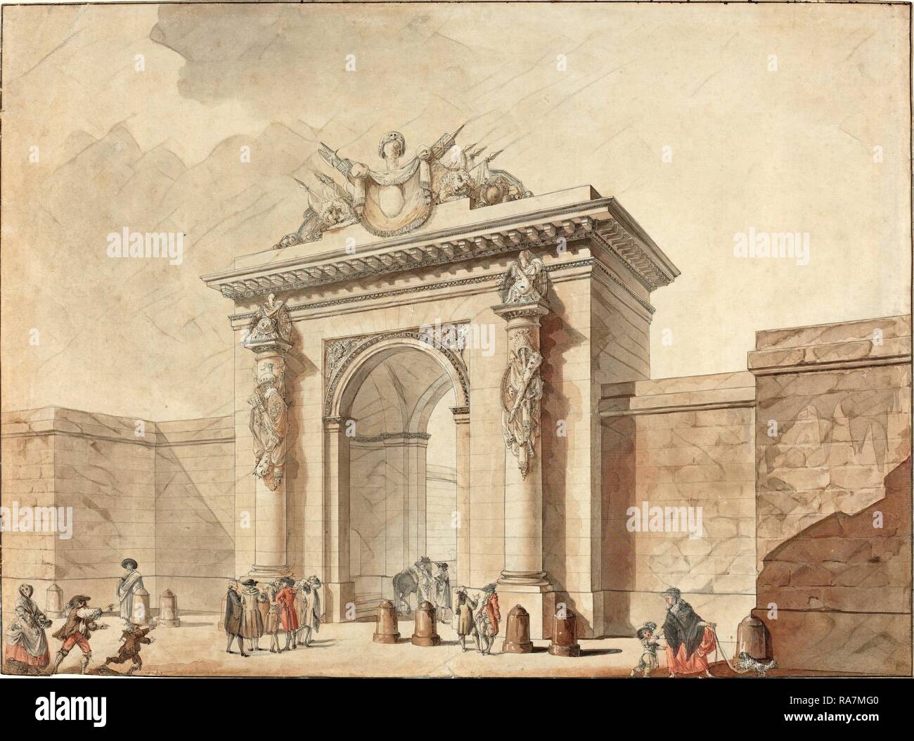 Studio of Claude Nicolas Ledoux, Portal of the Hôtel d'Uzès, rue ...