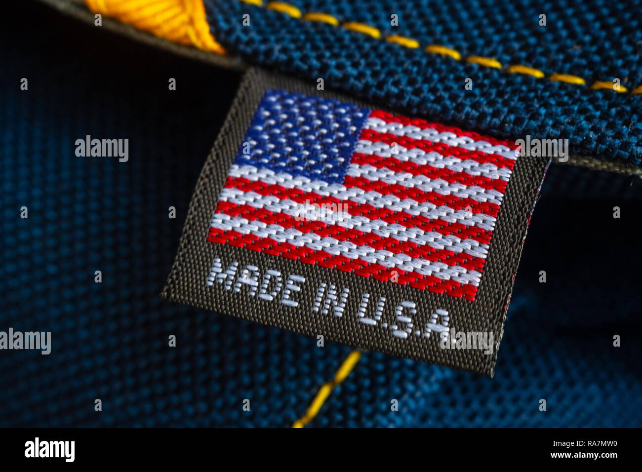 Made in usa clothing tag hi-res stock photography and images - Alamy