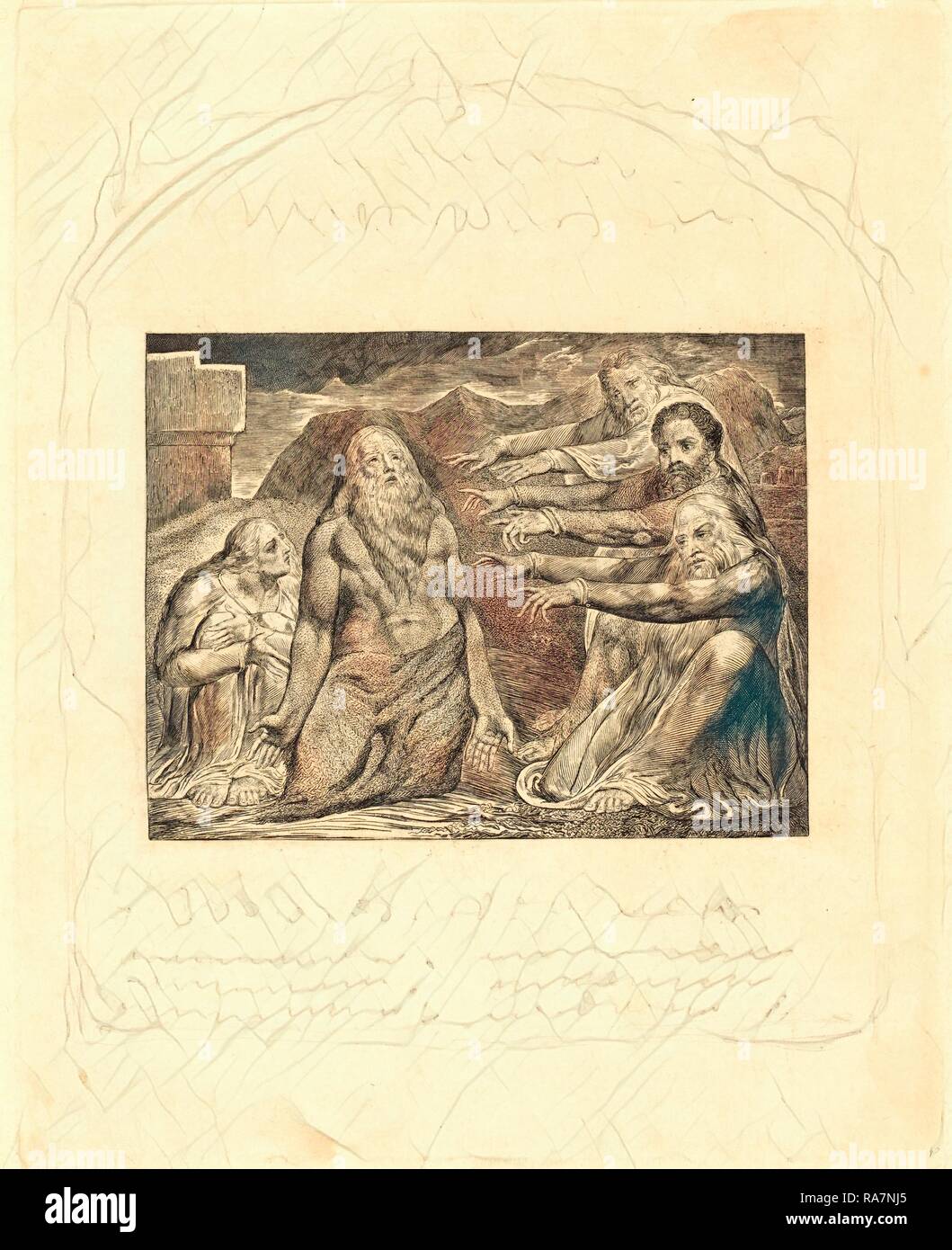 William Blake, British (1757-1827), Job Rebuked by His Friends, 1825 ...
