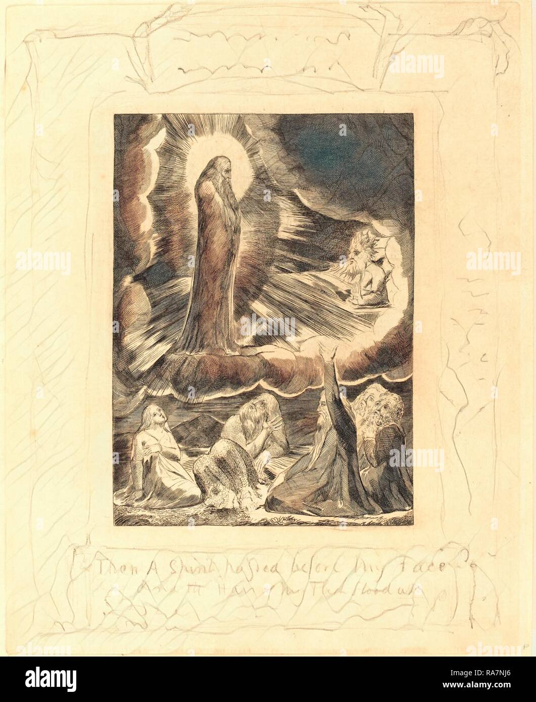 William Blake, British (1757-1827), The Vision of Eliphaz, 1825 ...