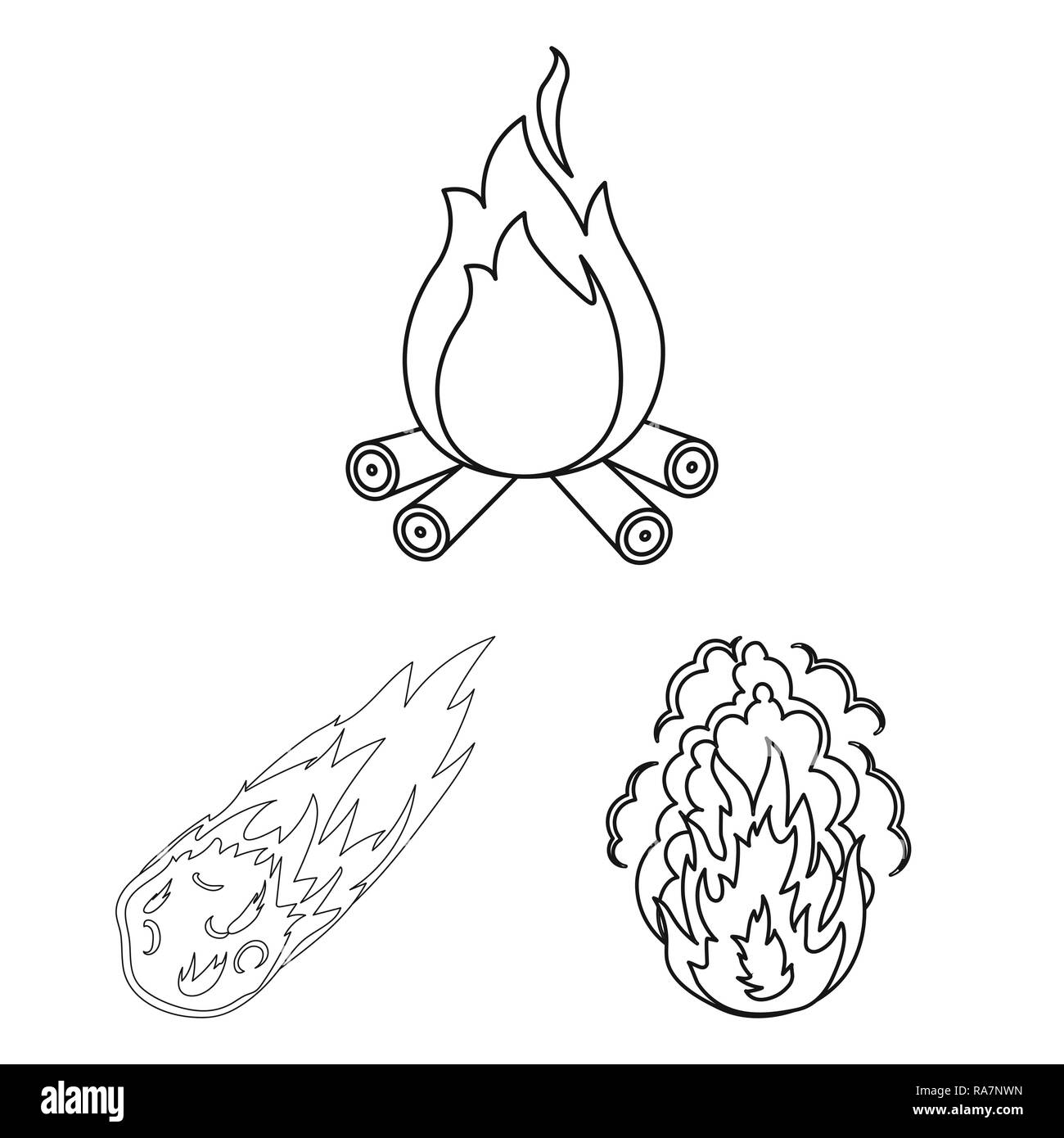 Fire Ball Outline