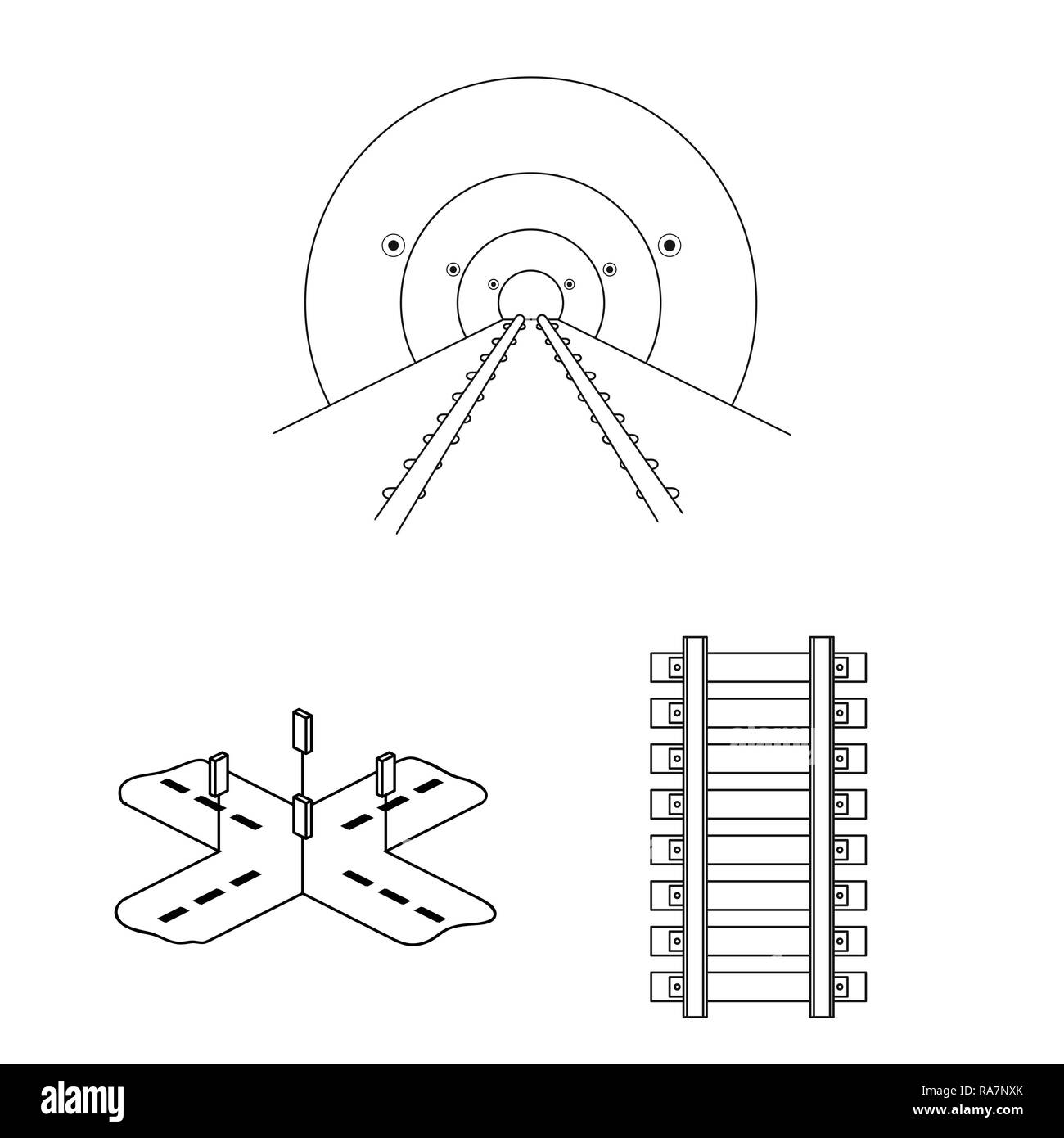 Route Road Sign Outline