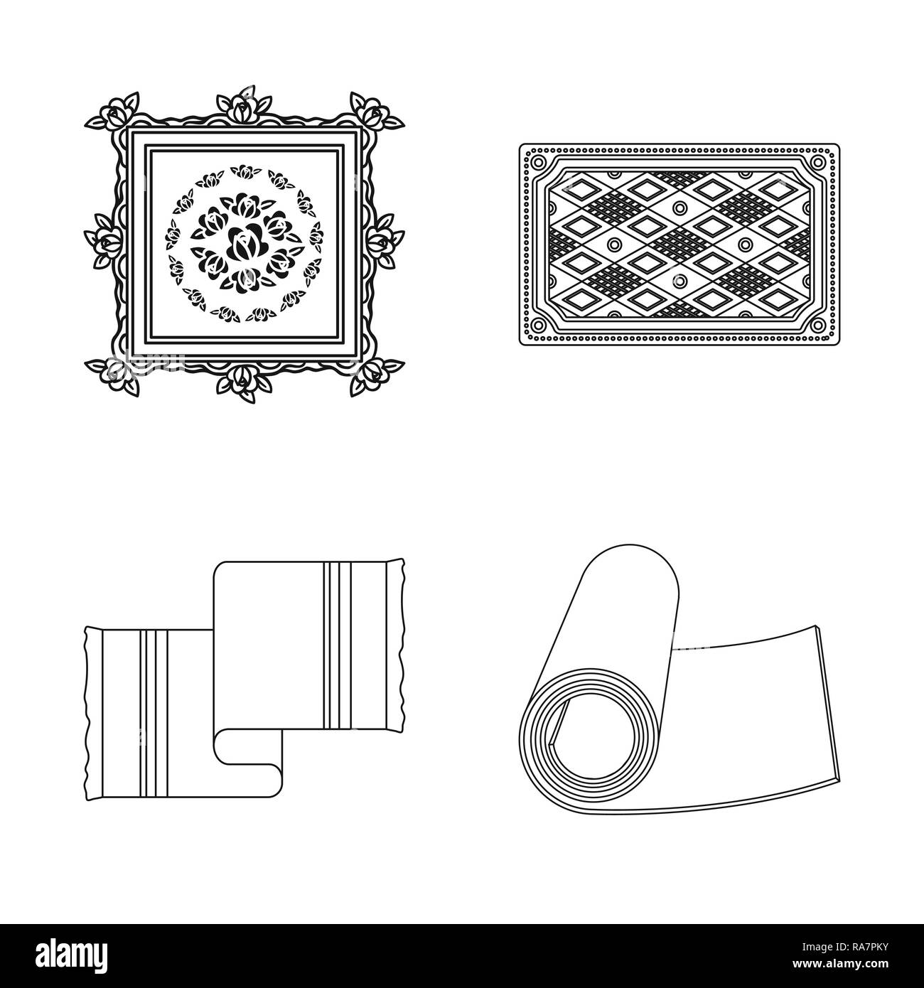 Kilim carpet Black and White Stock Photos & Images - Alamy