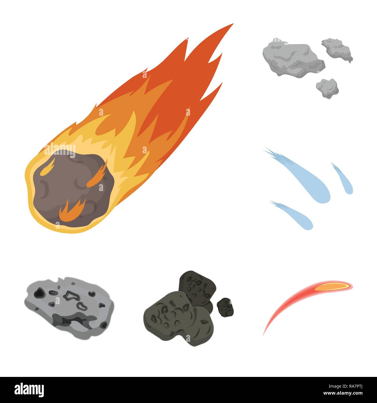 Falling meteorite icon icon cartoon High Resolution Stock Photography ...