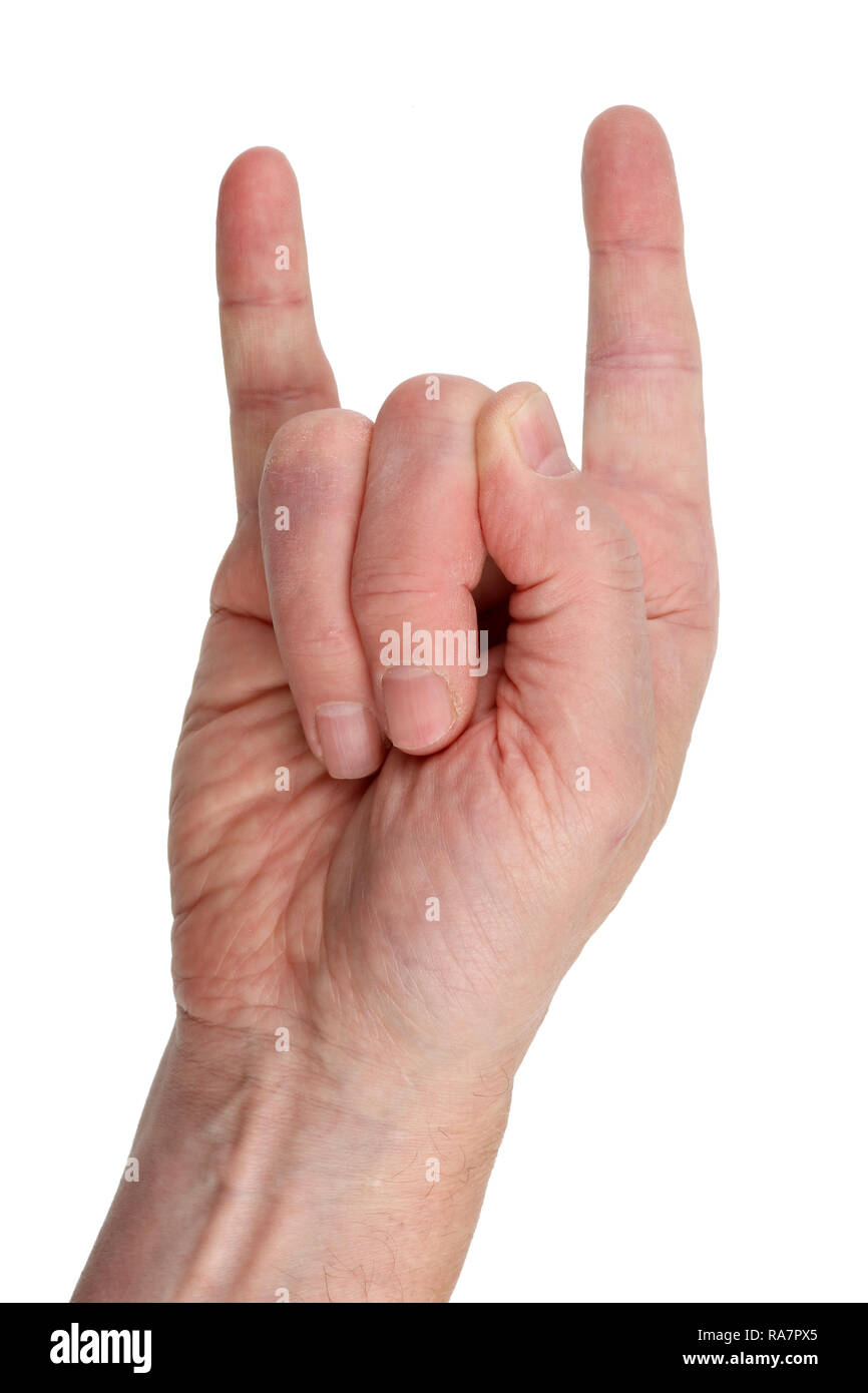 Gesturing devil horns hi-res stock photography and images - Alamy