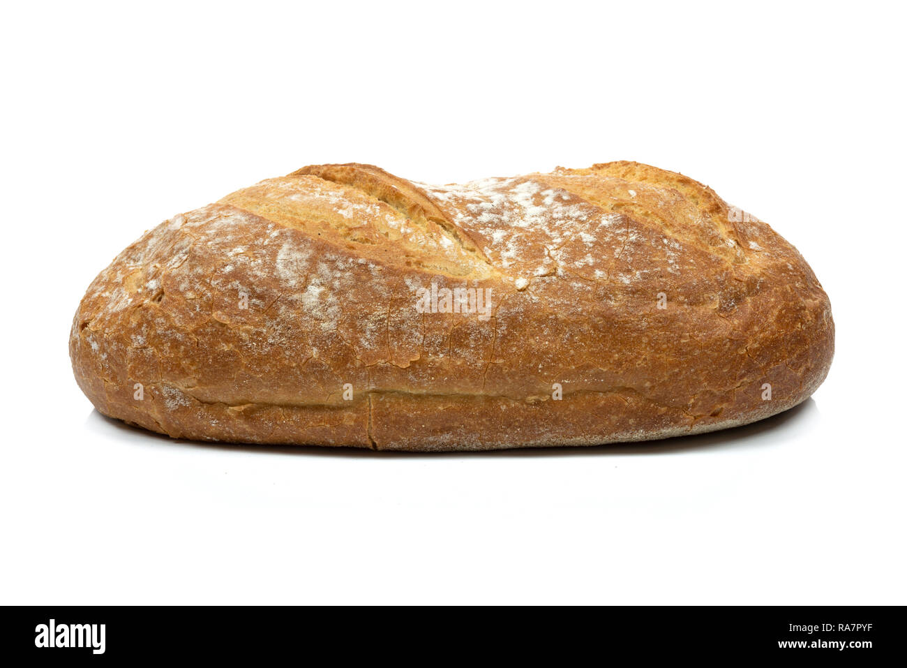 Fresh loaf bread isolated on a white background in close-up ( high ...