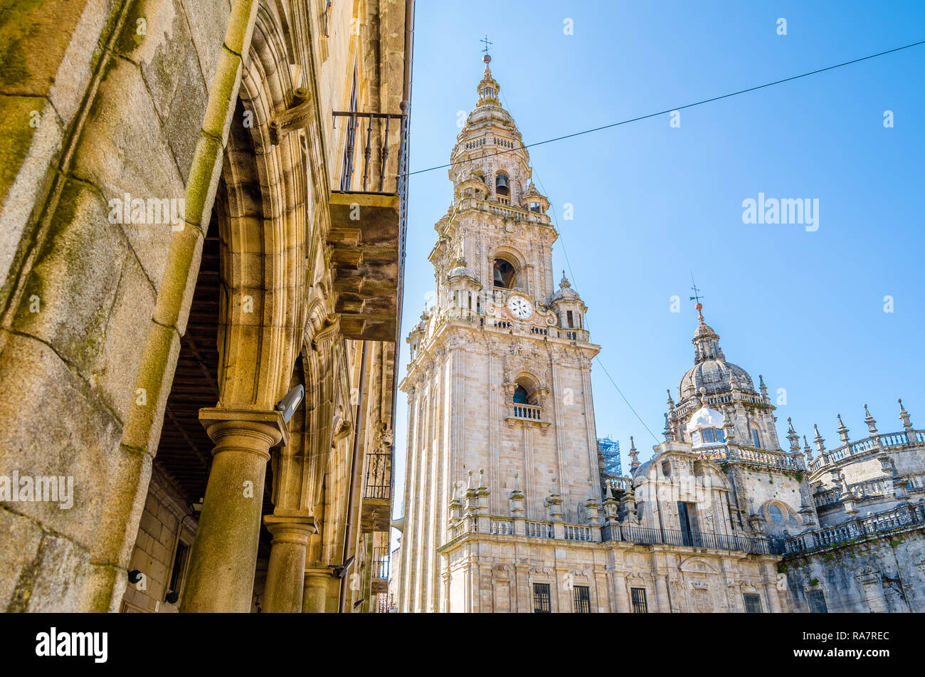 Religious architecture, cathedral of Santiago de Compostela, pilgrimage ...