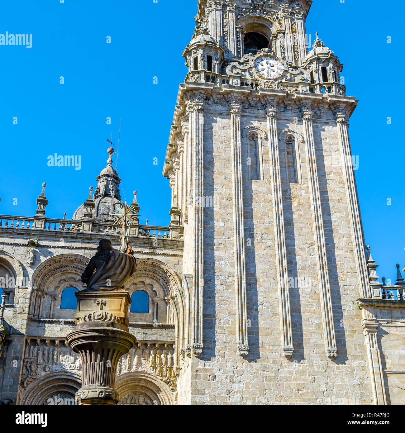 Religious architecture, cathedral of Santiago de Compostela, pilgrimage ...