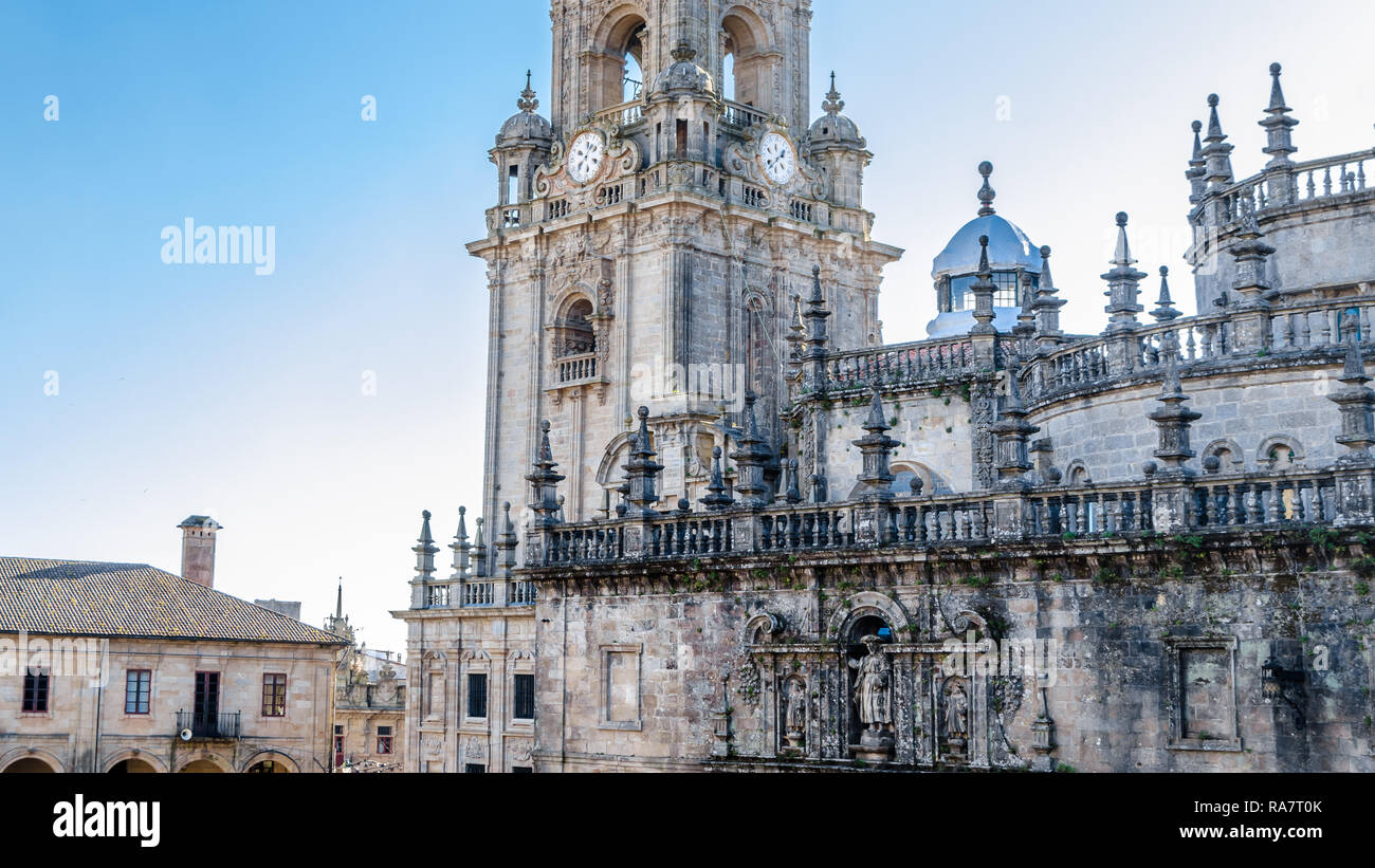 Religious architecture, cathedral of Santiago de Compostela, pilgrimage ...