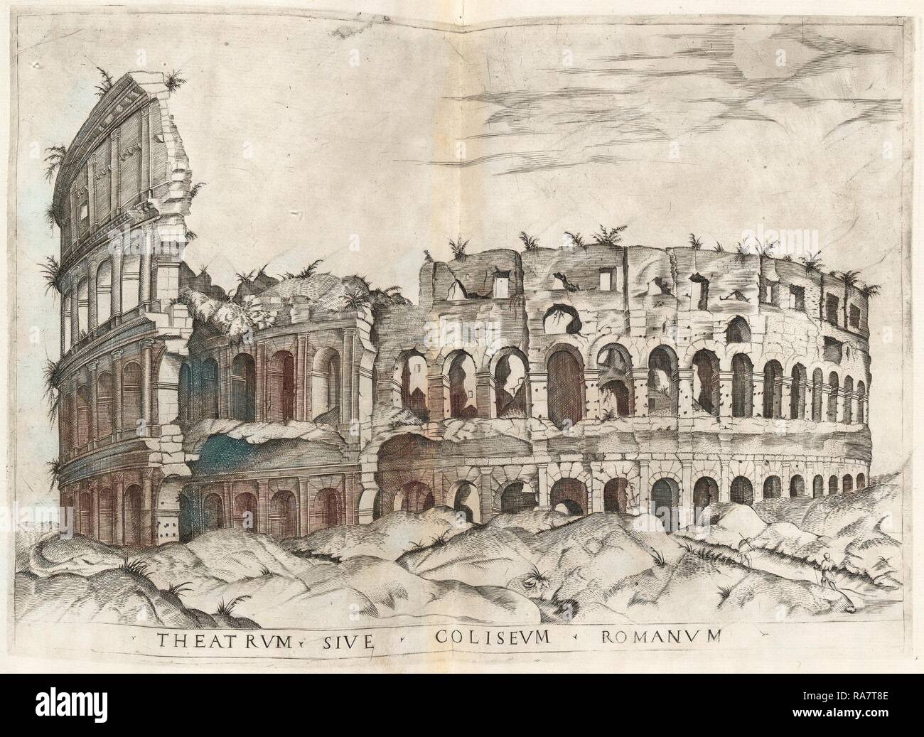 Italian 16th Century, Colosseum, engraving. Reimagined by Gibon ...