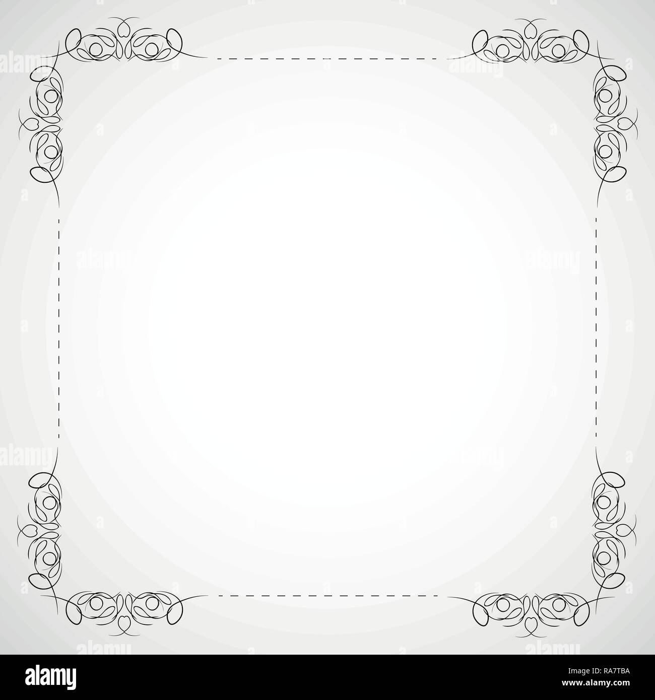 Fancy frame border with decorative ornament. Vector illustration Stock ...