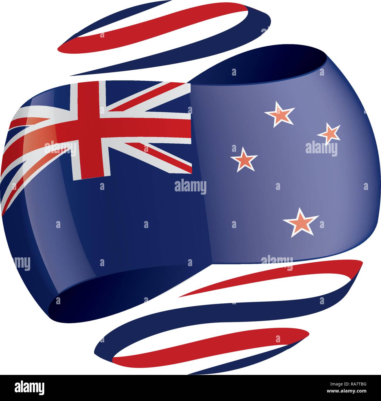 New Zealand flag, vector illustration on a white background Stock ...