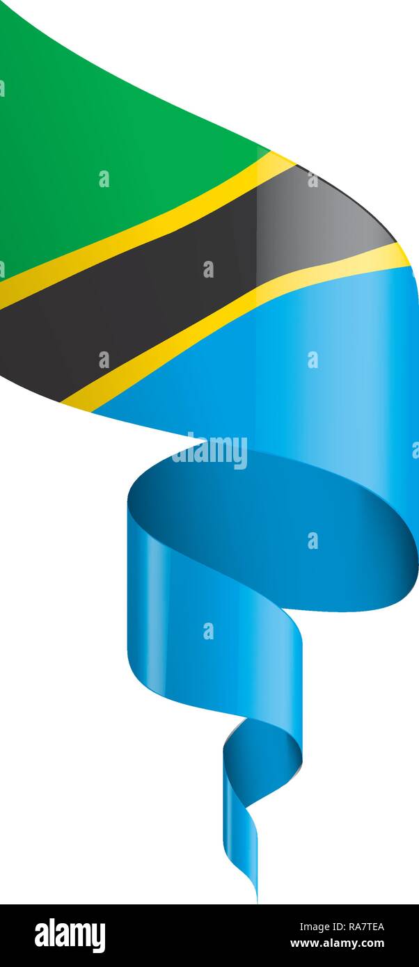Tanzania flag, vector illustration on a white background Stock Vector ...