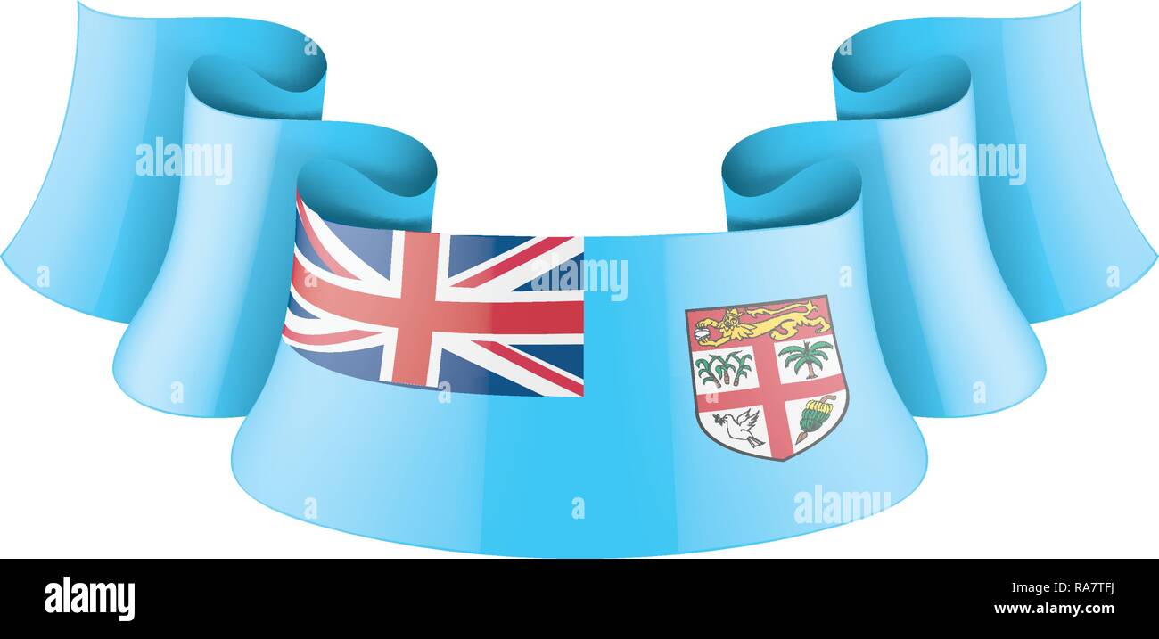 Fiji flag, vector illustration on a white background Stock Vector Image ...