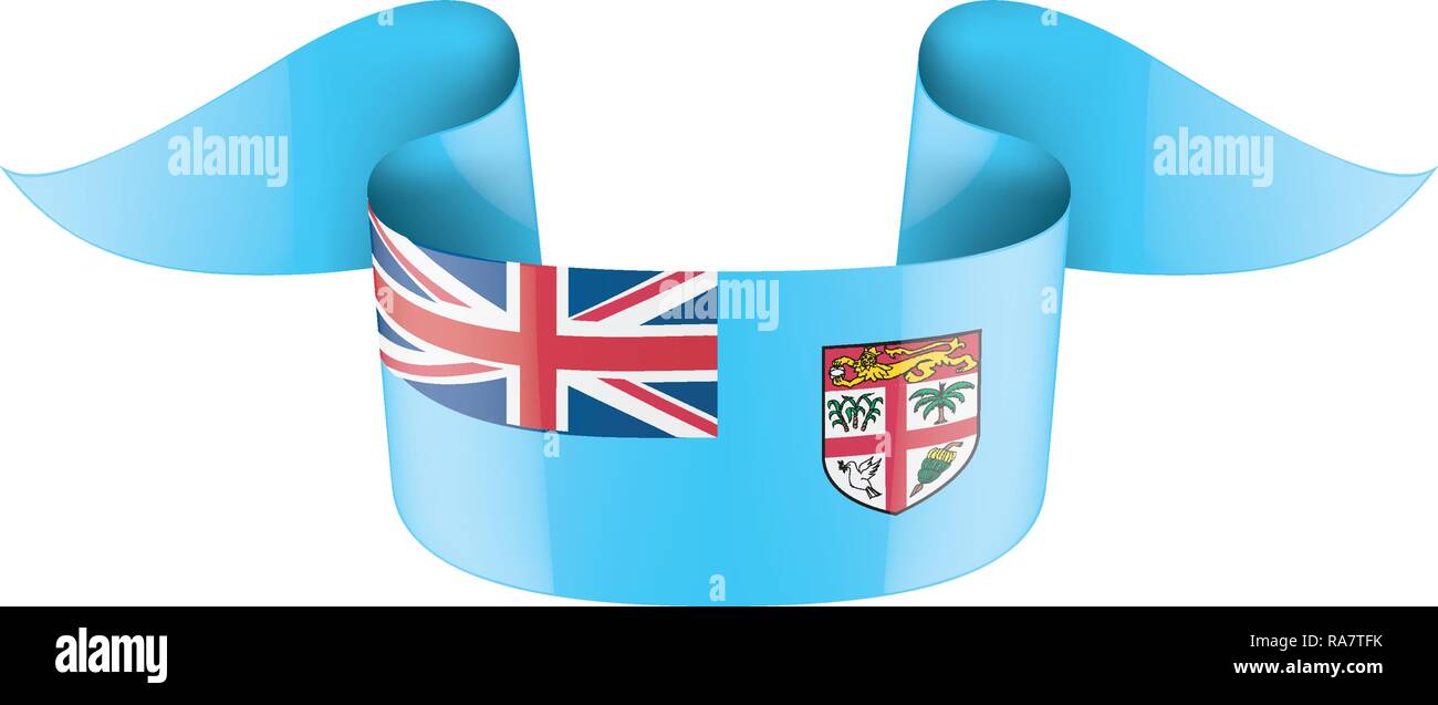 Fiji flag, vector illustration on a white background Stock Vector Image ...