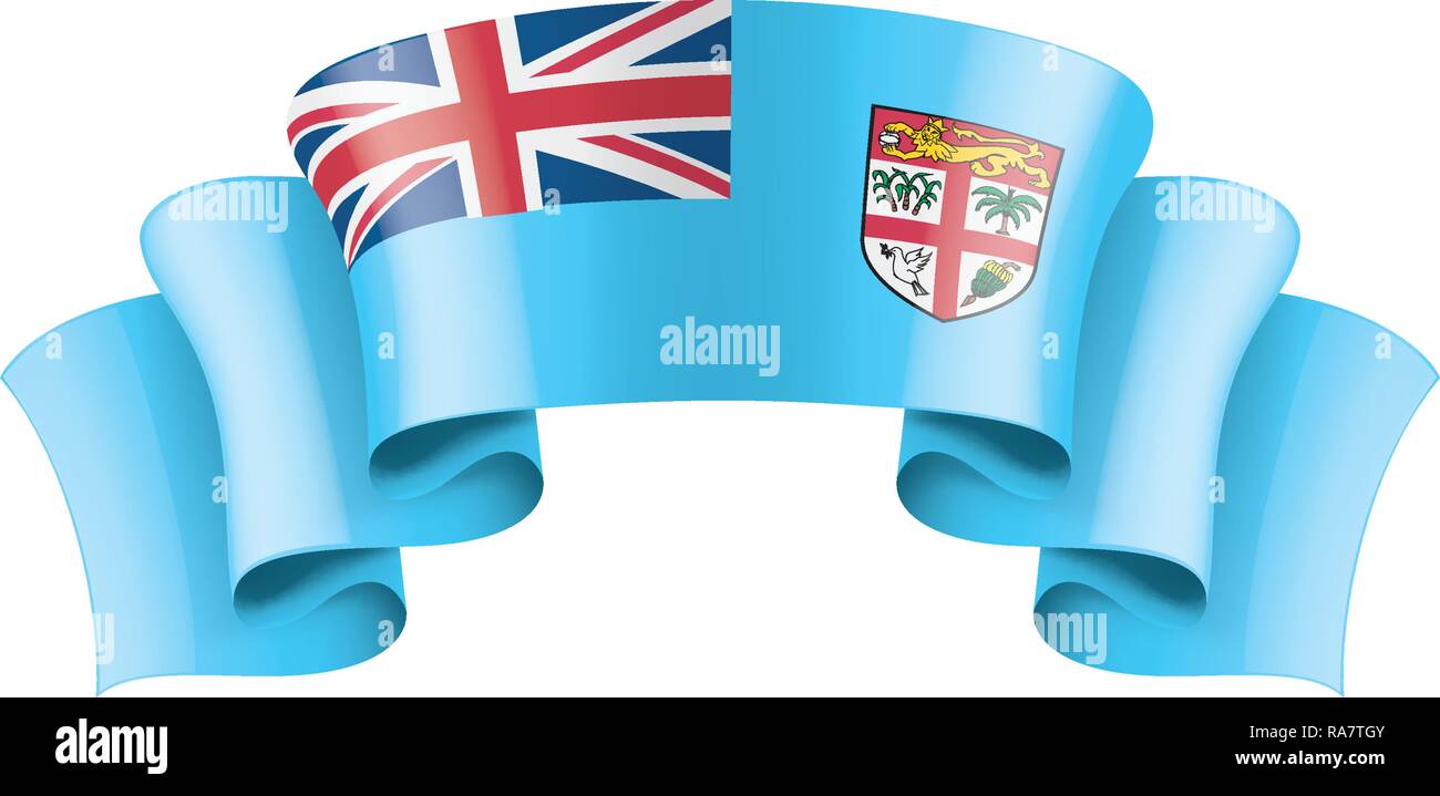 Fiji flag, vector illustration on a white background Stock Vector Image ...