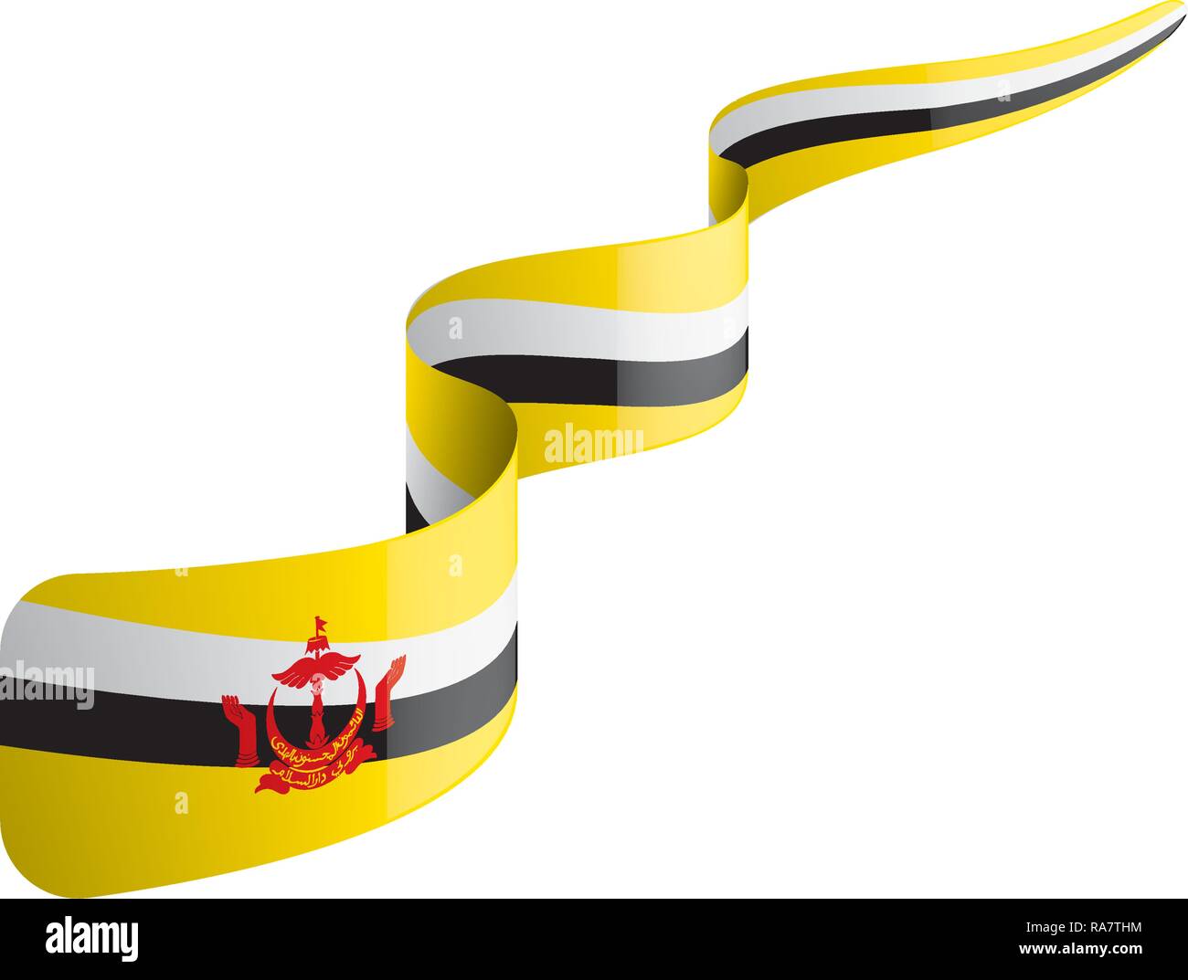 Brunei flag, vector illustration on a white background Stock Vector ...