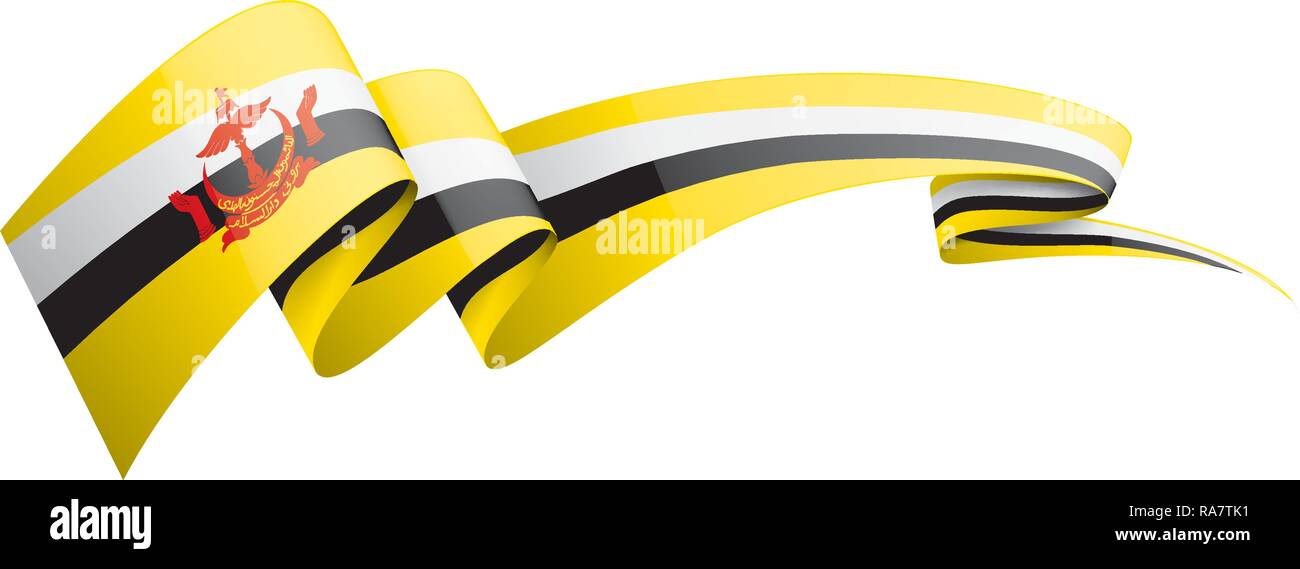 Brunei flag, vector illustration on a white background Stock Vector ...