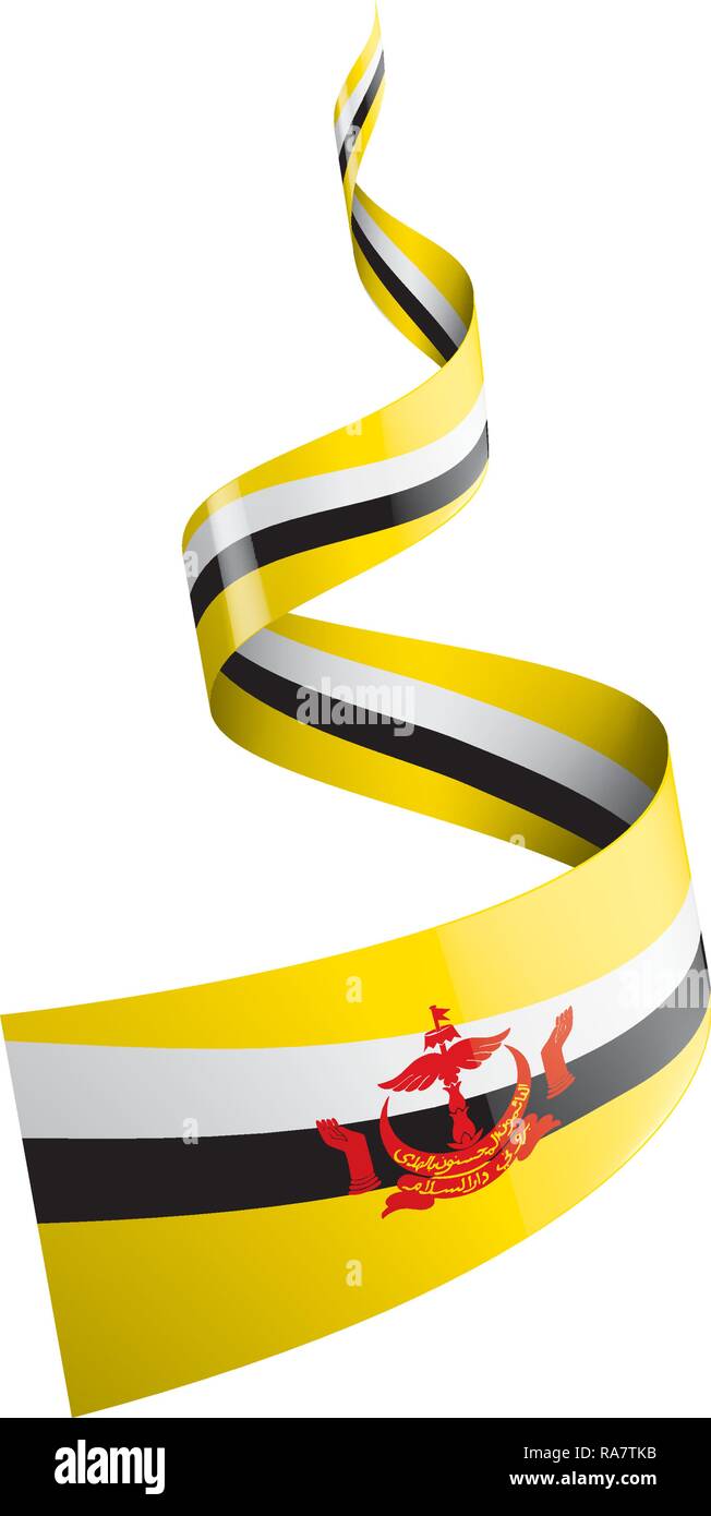 Brunei flag, vector illustration on a white background Stock Vector ...