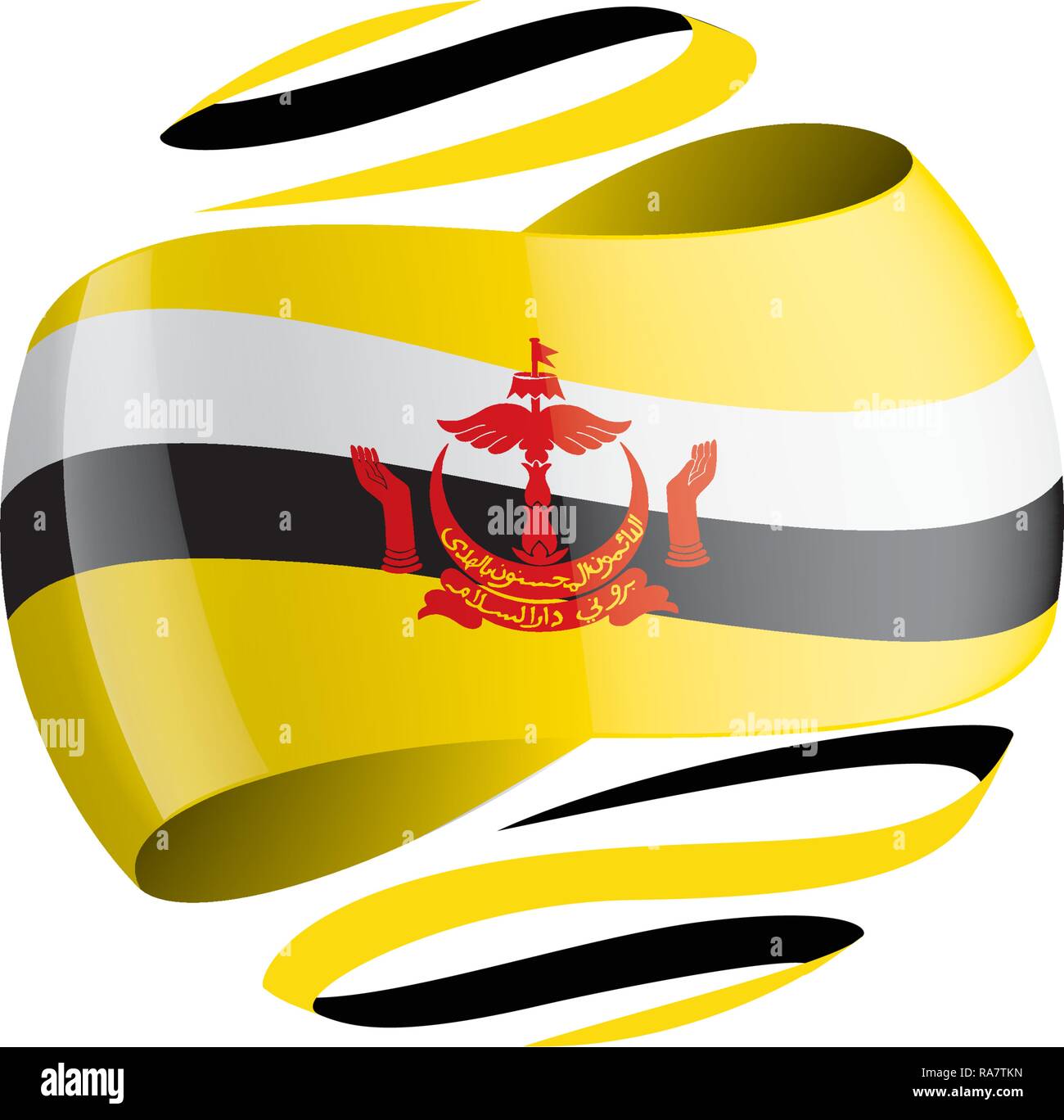 Brunei flag, vector illustration on a white background Stock Vector ...