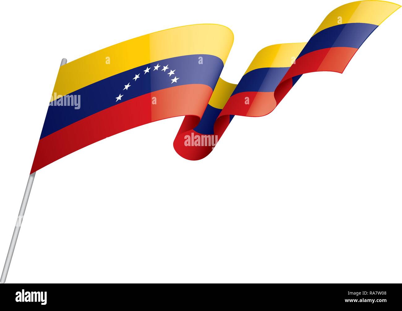 Venezuela flag, vector illustration on a white background Stock Vector ...