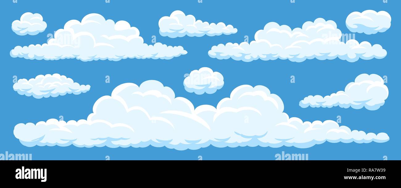 Set of cartoon clouds Stock Vector Image & Art - Alamy